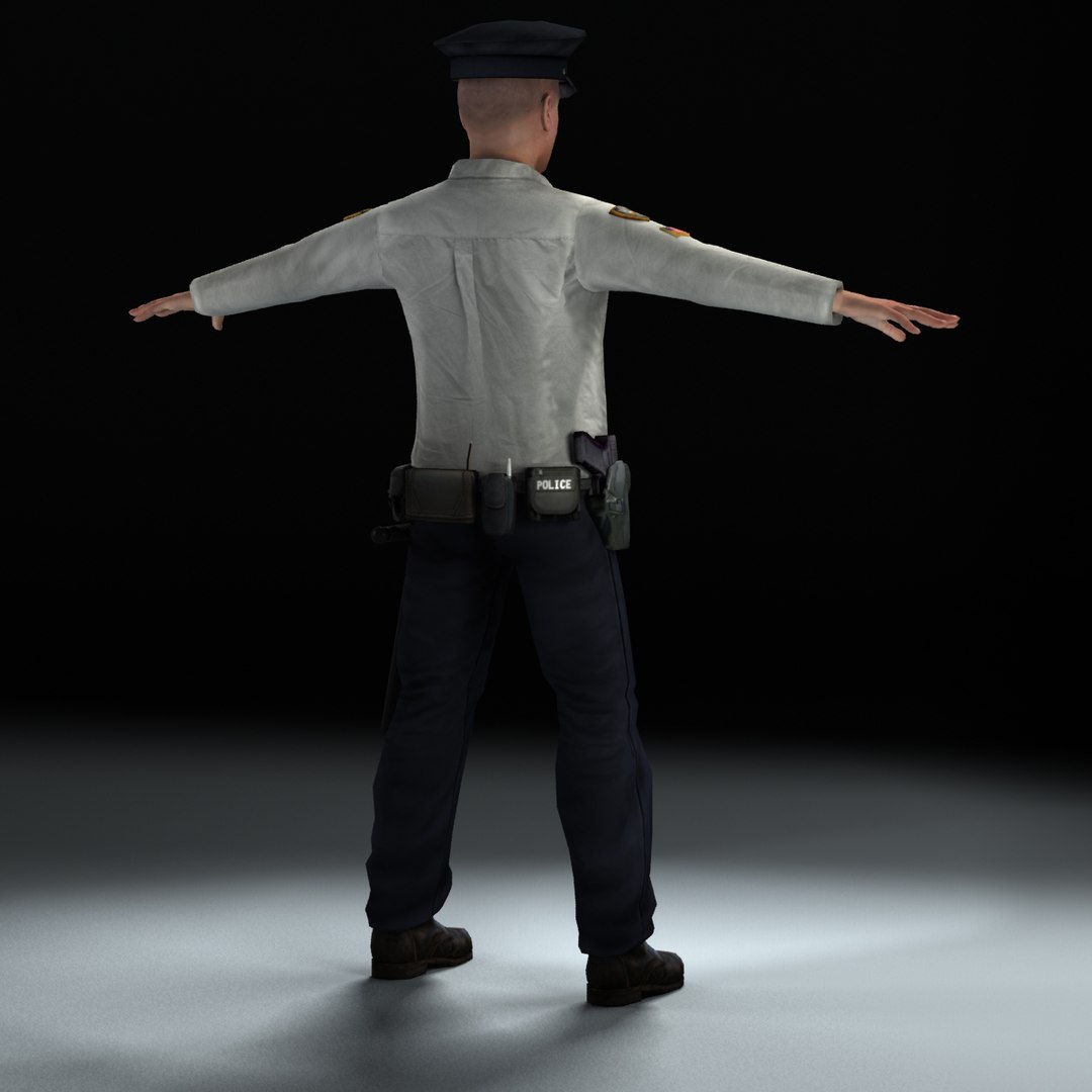 Policeman Police Man 3d Model