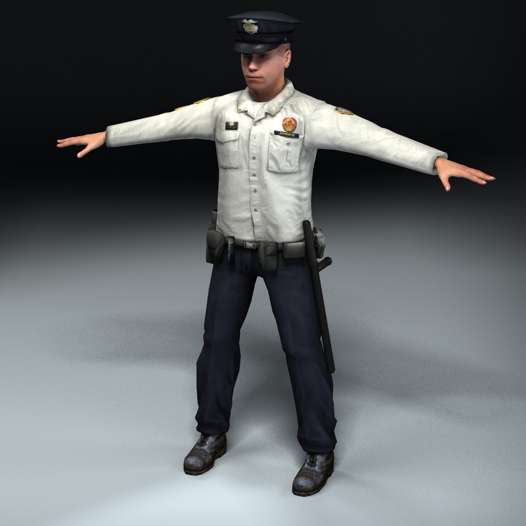 Policeman Police Man 3d Model