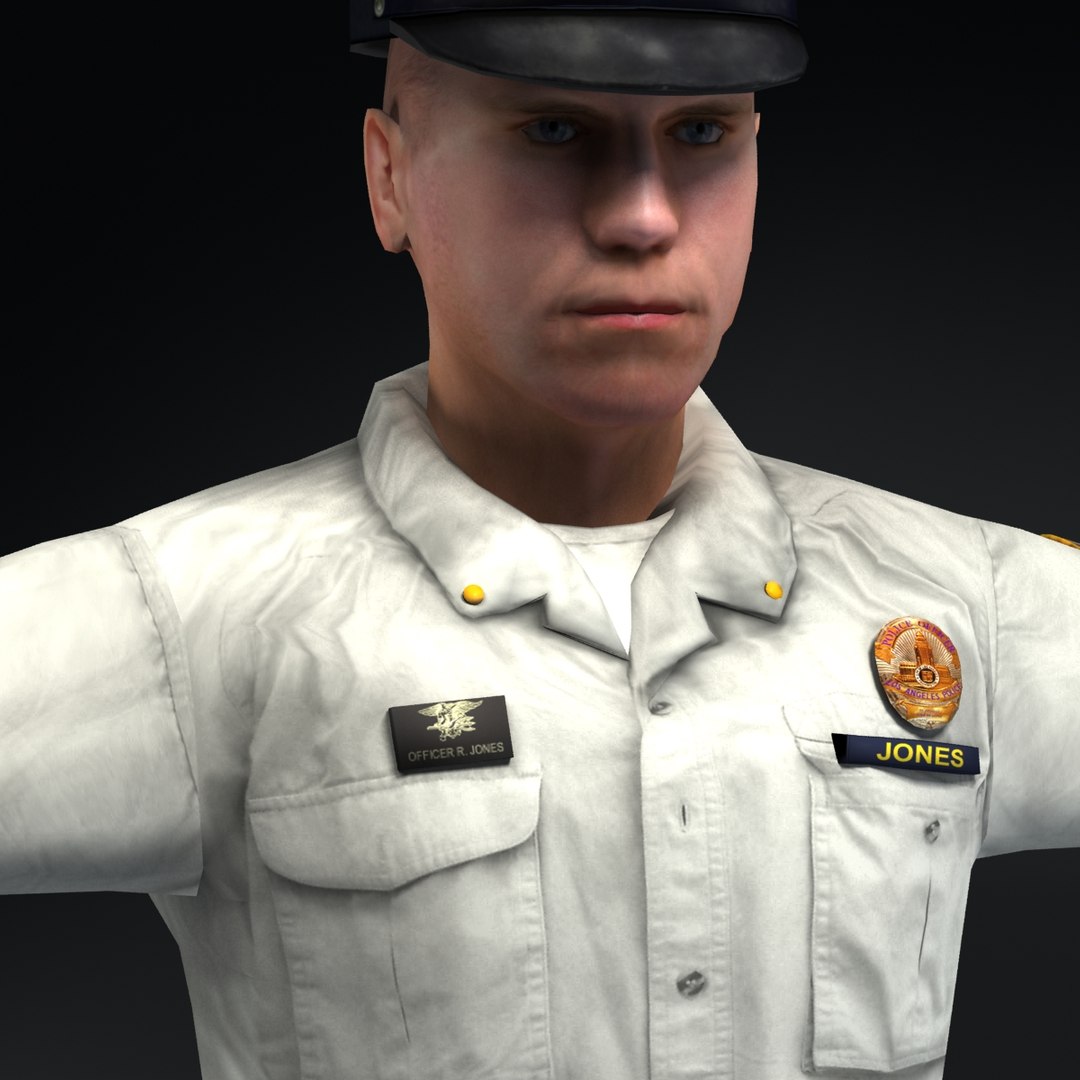 Policeman Police Man 3d Model