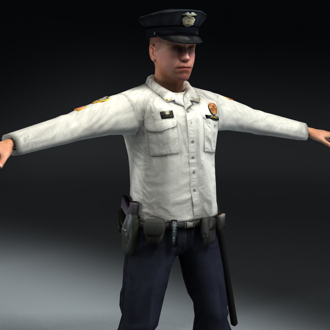 Policeman Police Man 3d Model