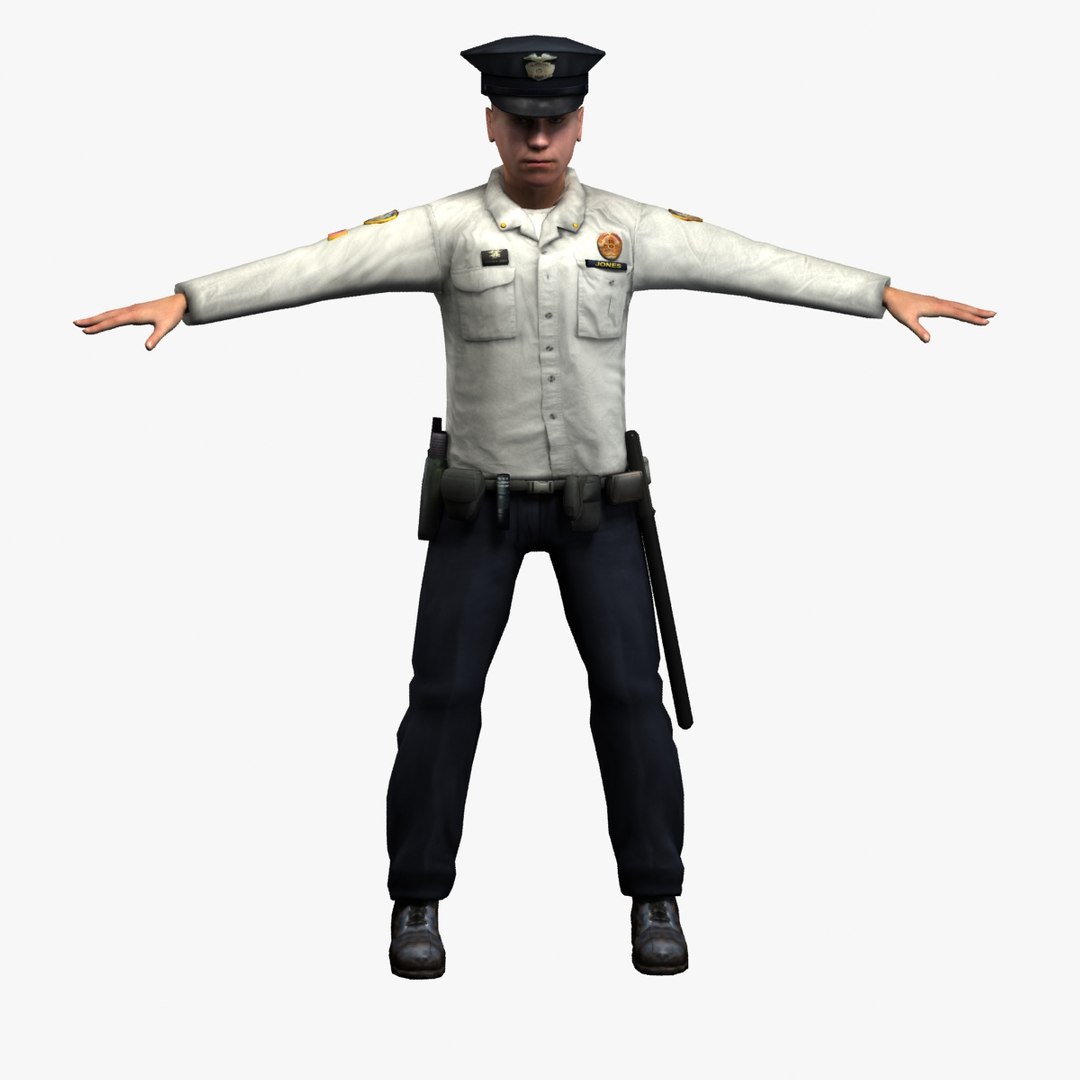 Policeman Police Man 3d Model