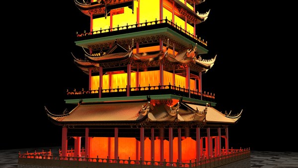 3D Chinese ancient tower - TurboSquid 1897034