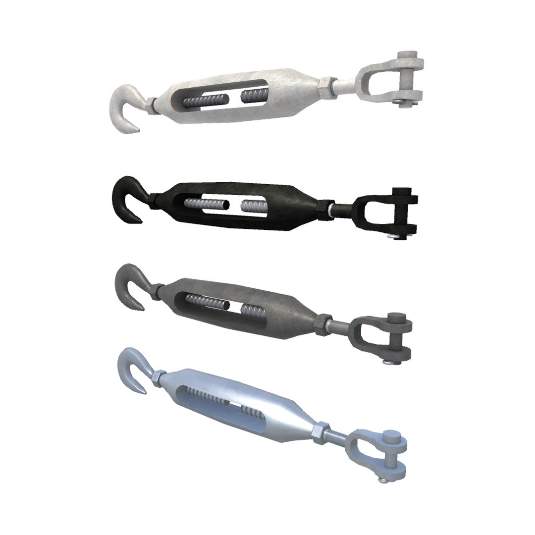 Turnbuckle E 3D Model - TurboSquid 1441105
