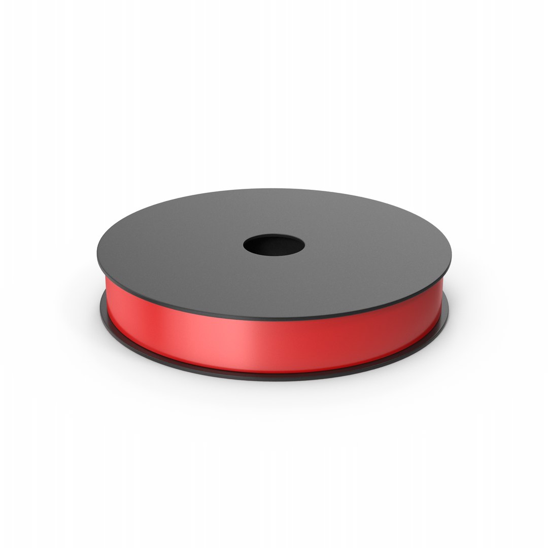 Red Ribbon Plastic Reel Model - TurboSquid 2195824