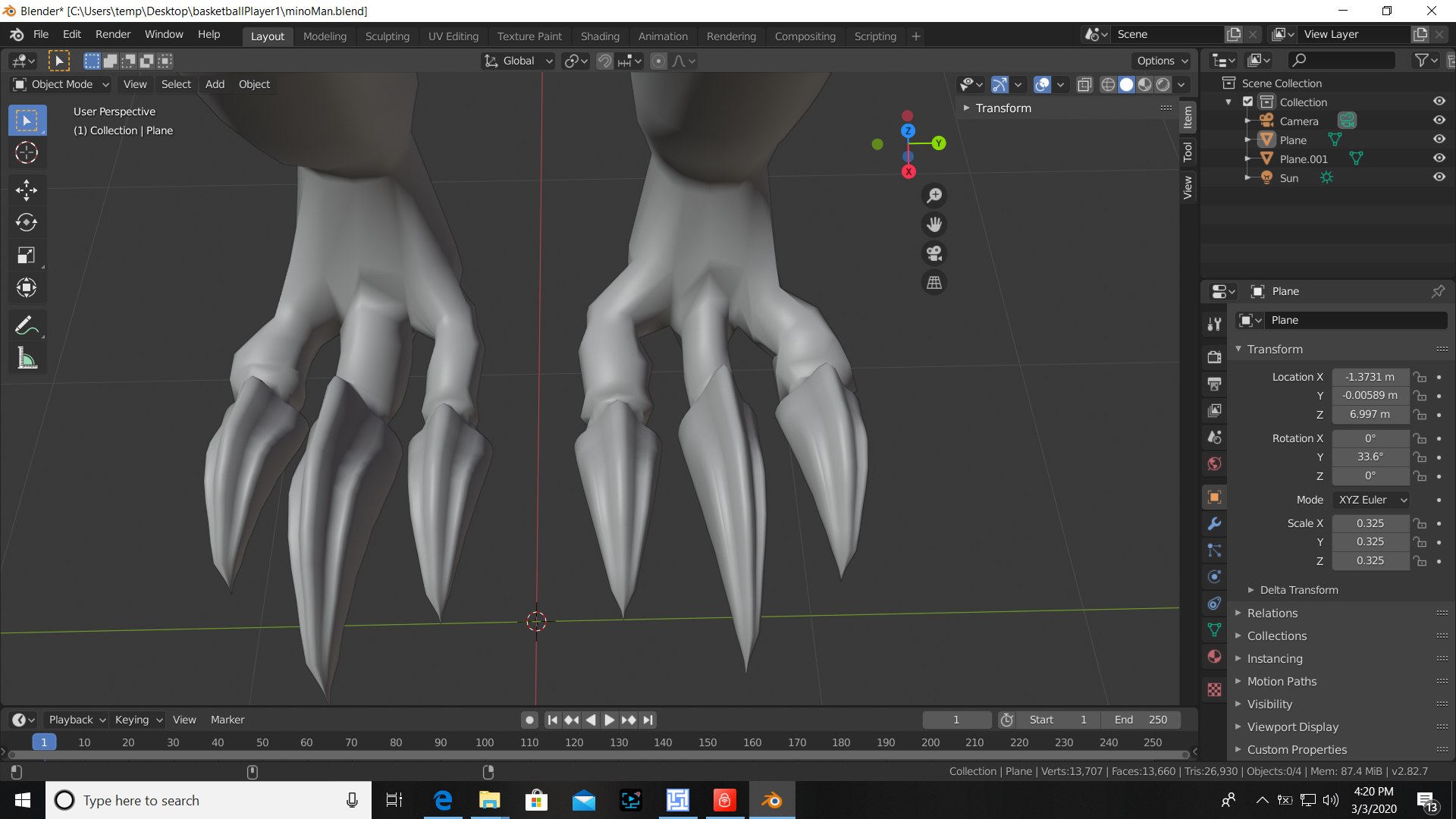 Low-poly characters mino model - TurboSquid 1518164