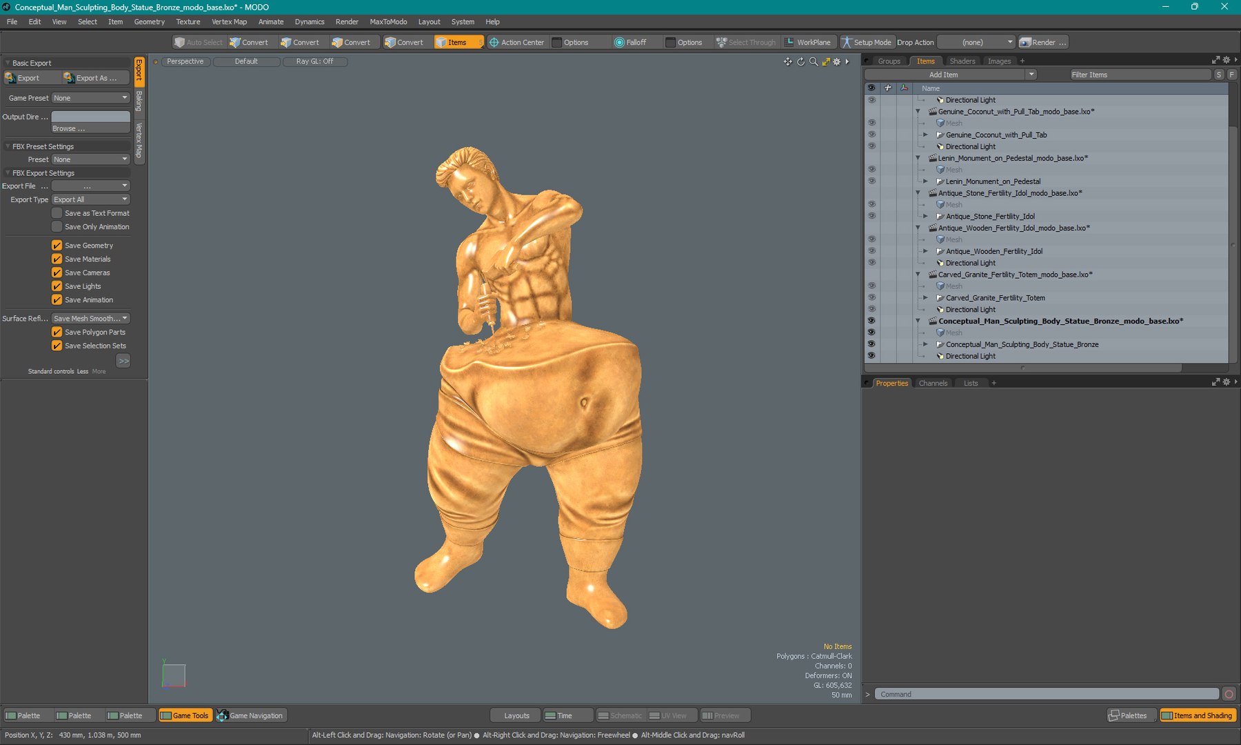 3D Conceptual Man Sculpting Body Statue Bronze - TurboSquid 2437433