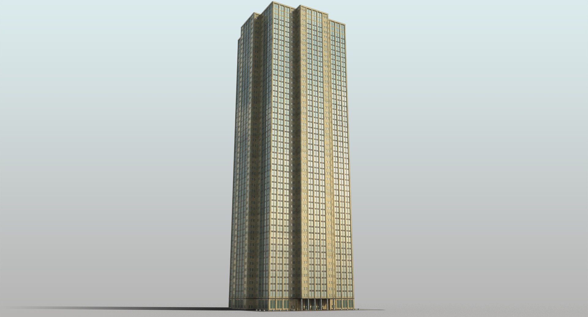 Tall Building Entrance Area 3d Model