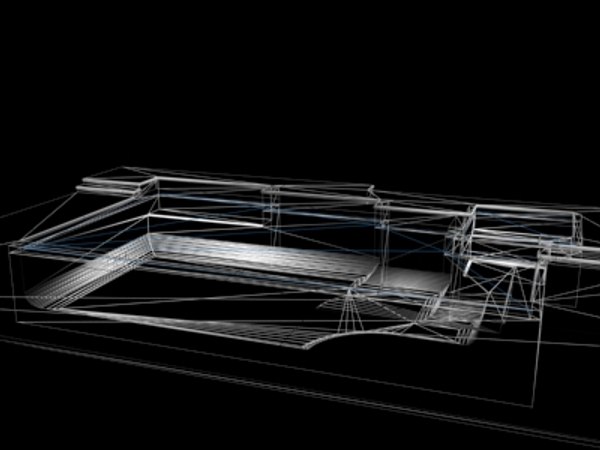 3d geometric swimming pool model