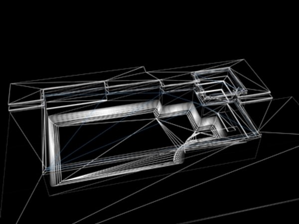 3d geometric swimming pool model