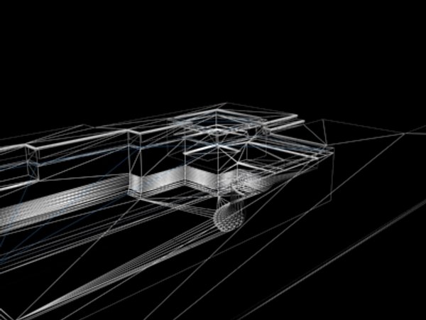 3d geometric swimming pool model
