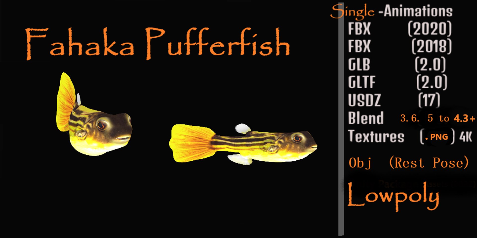 3D Fahaka Nile Pufferfish Model - TurboSquid 2370867