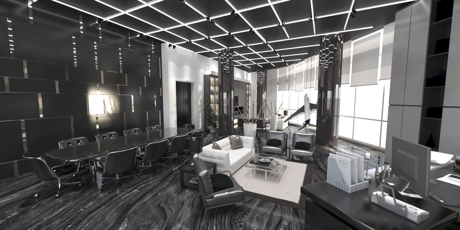 Modern Office Model - TurboSquid 2126873