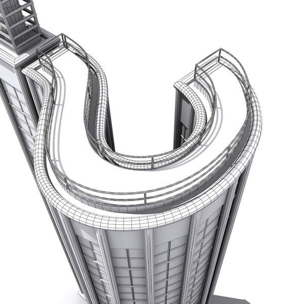 question mark skyscraper 3d model