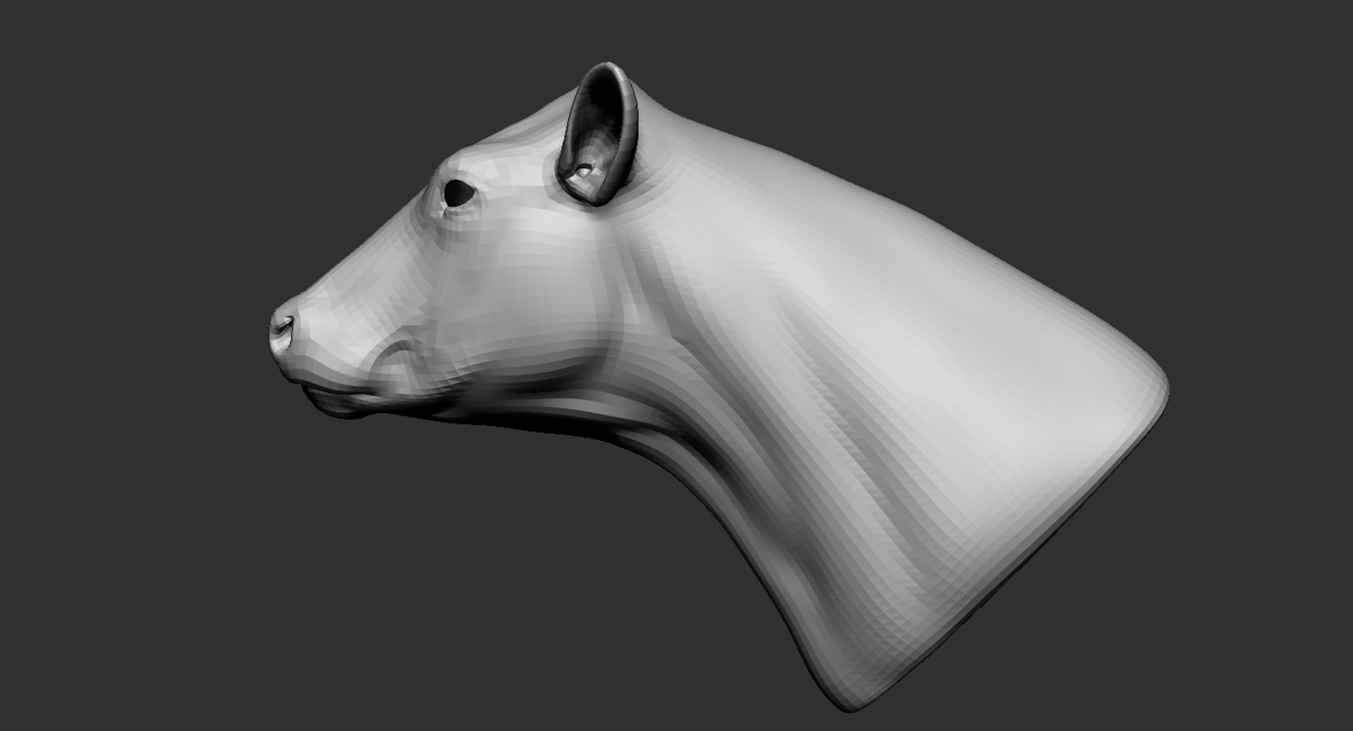 3D Model Cow Head Base Mesh - TurboSquid 1428012