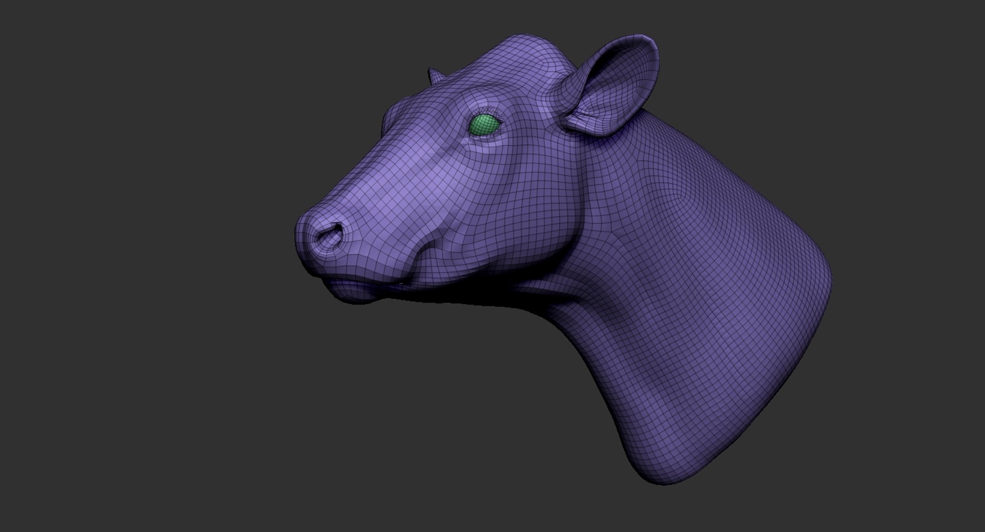 3D model cow head base mesh - TurboSquid 1428012