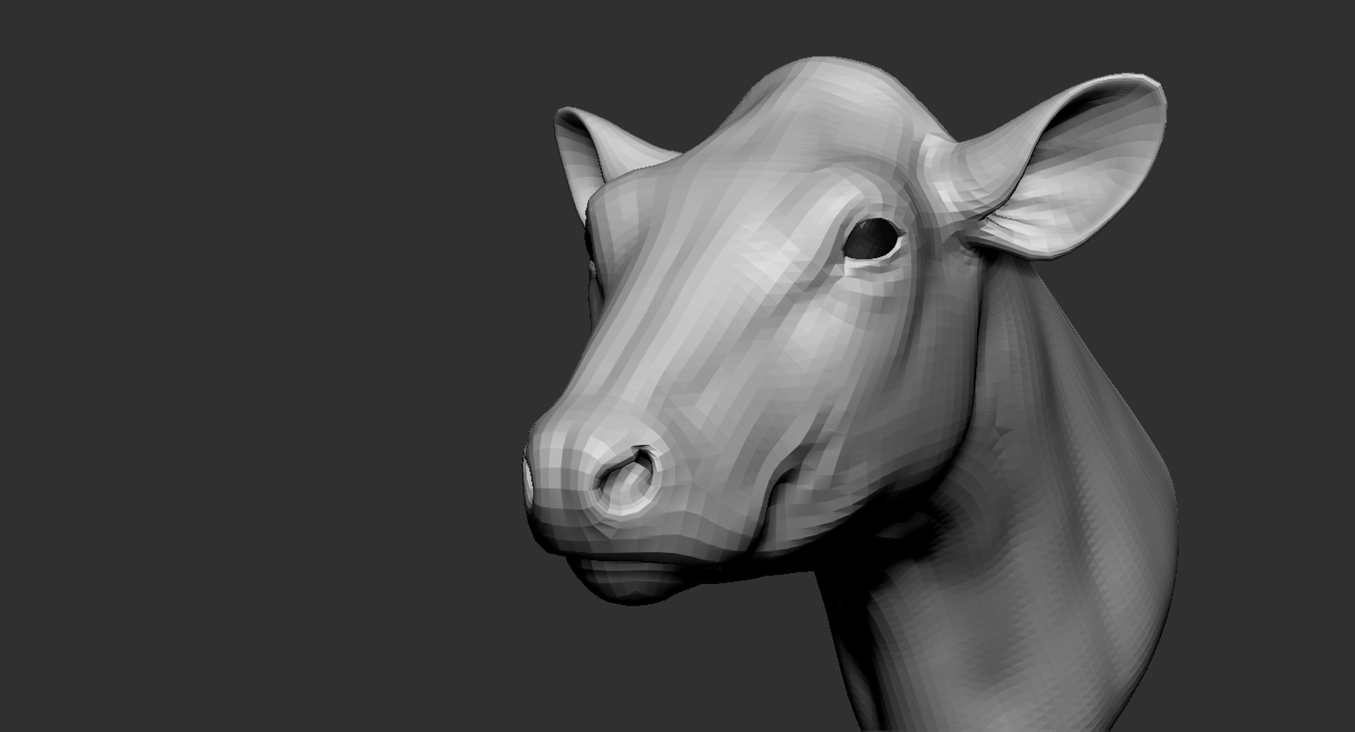 3D Model Cow Head Base Mesh - TurboSquid 1428012
