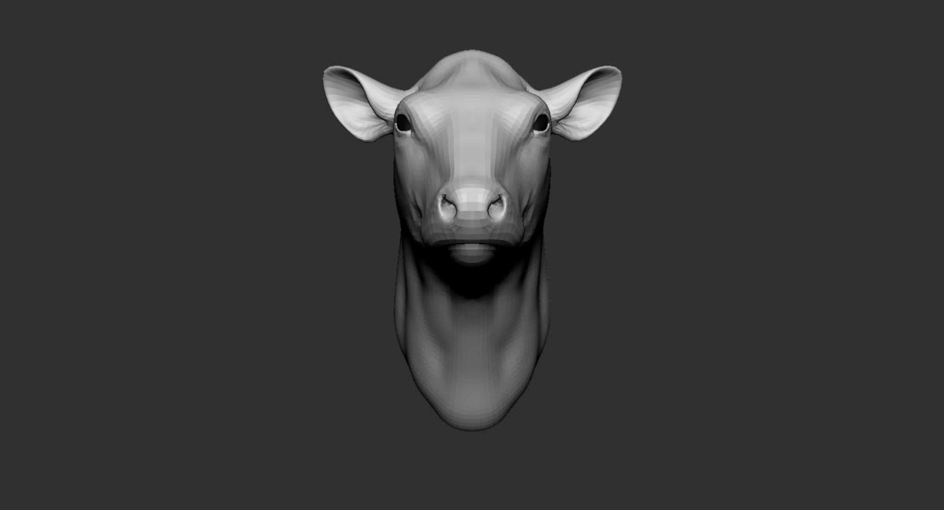 3D Model Cow Head Base Mesh - TurboSquid 1428012