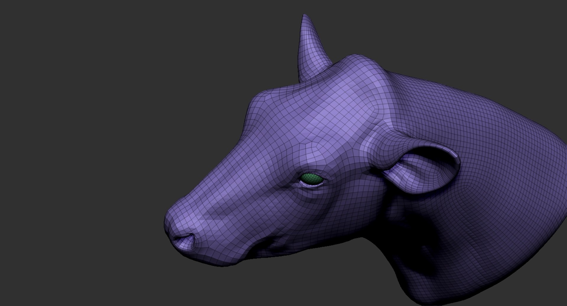 3D Model Cow Head Base Mesh - TurboSquid 1428012