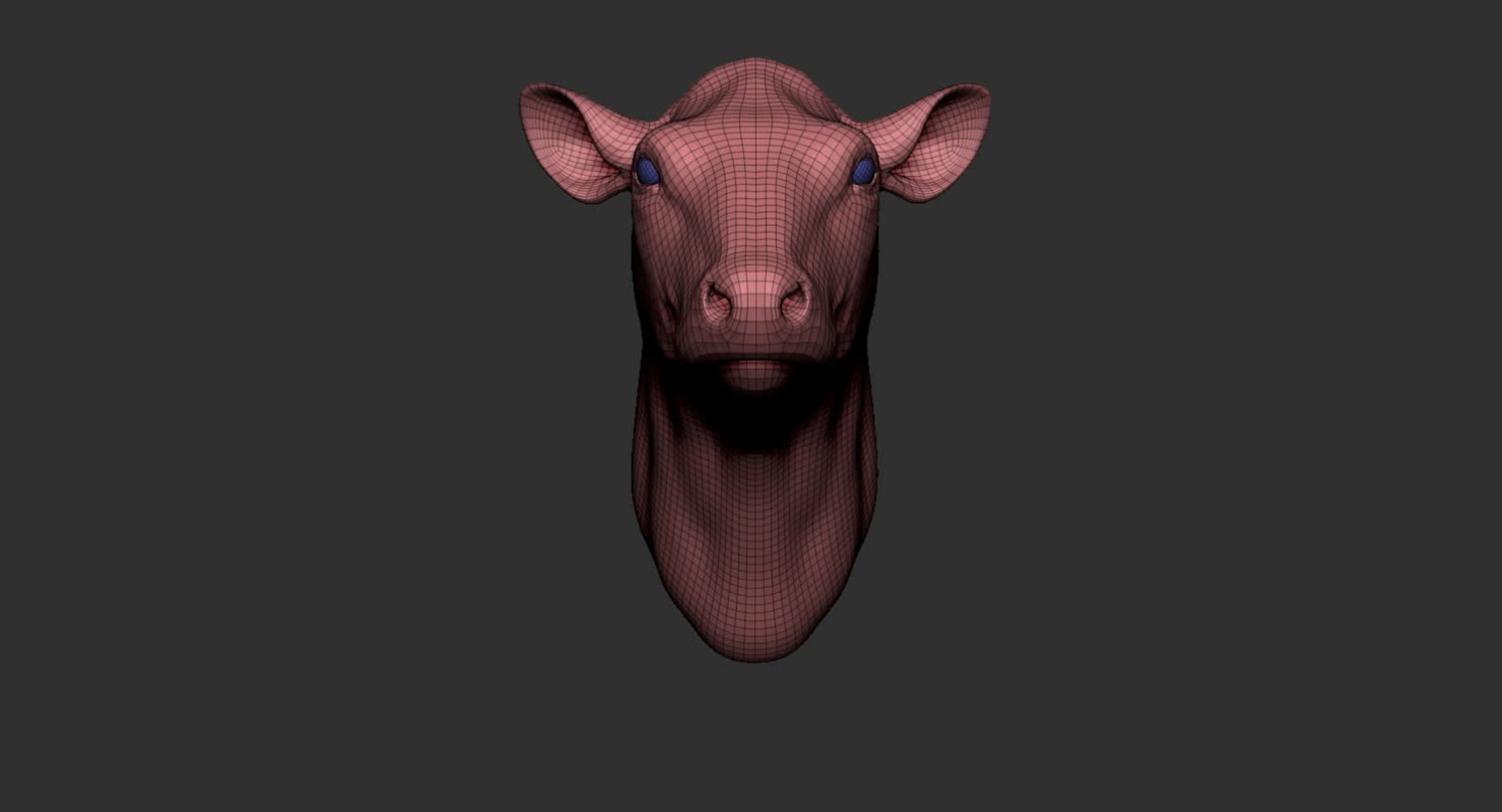 3D Model Cow Head Base Mesh - TurboSquid 1428012
