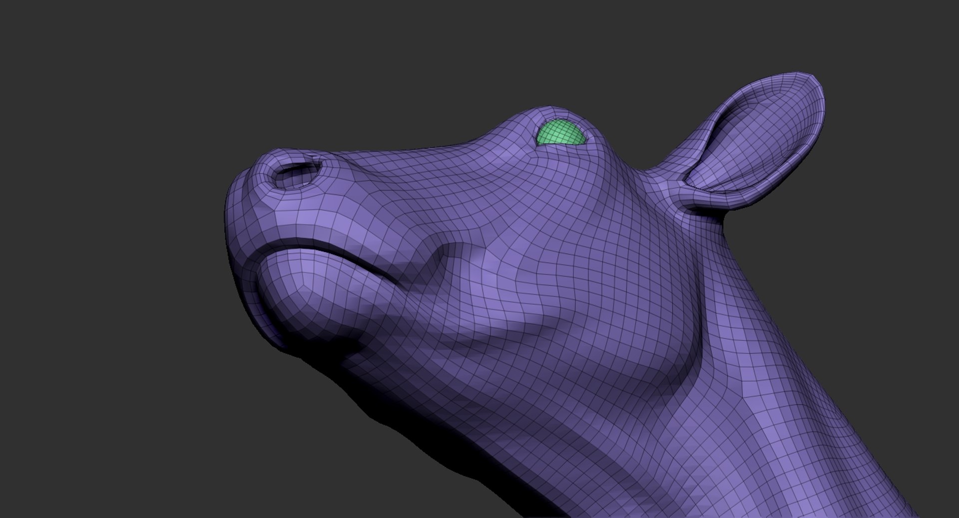 3D Model Cow Head Base Mesh - TurboSquid 1428012