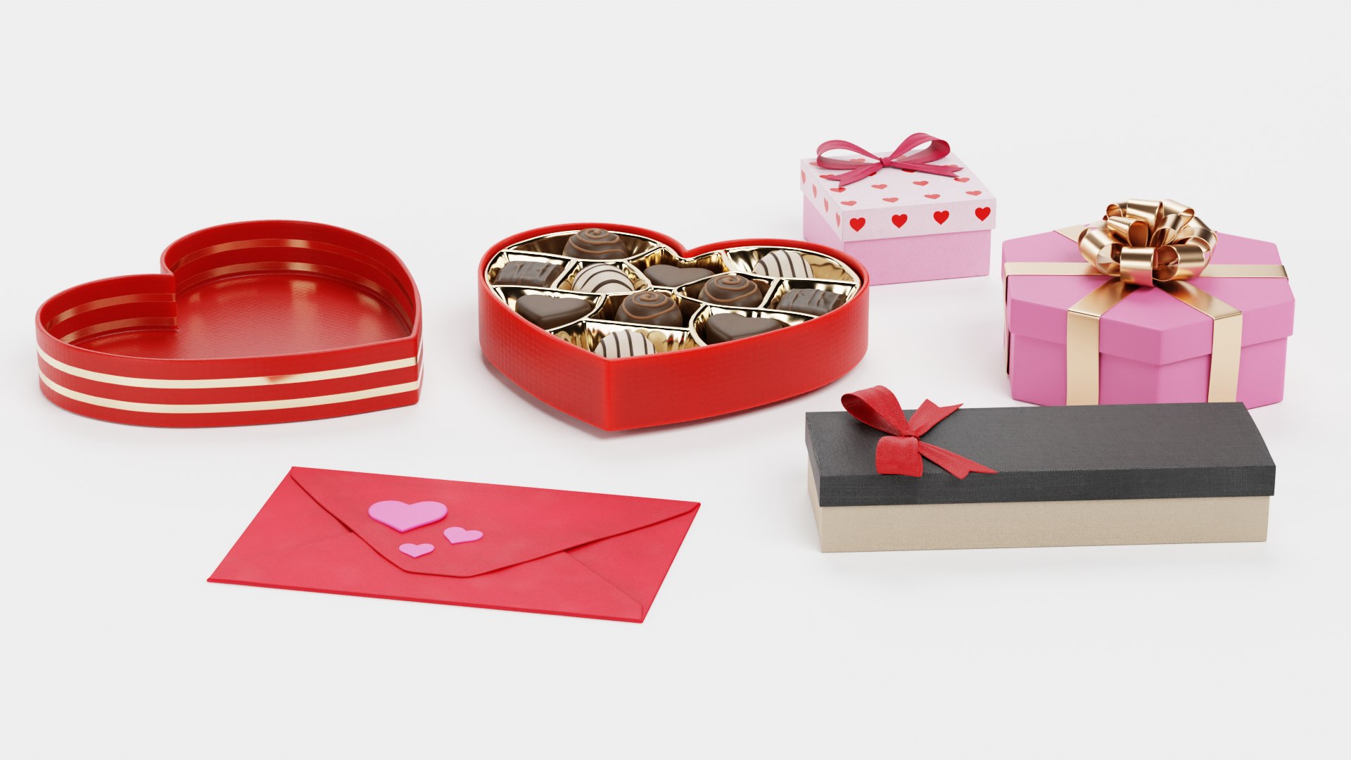 Valentine Set 3D Model - TurboSquid 2018793
