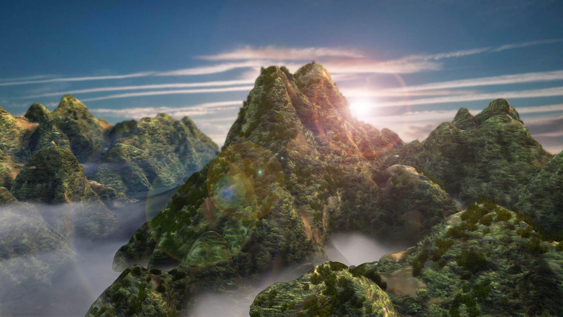 Mountain View Scene Took A Big Effort To Do 3D Model - TurboSquid 1831594