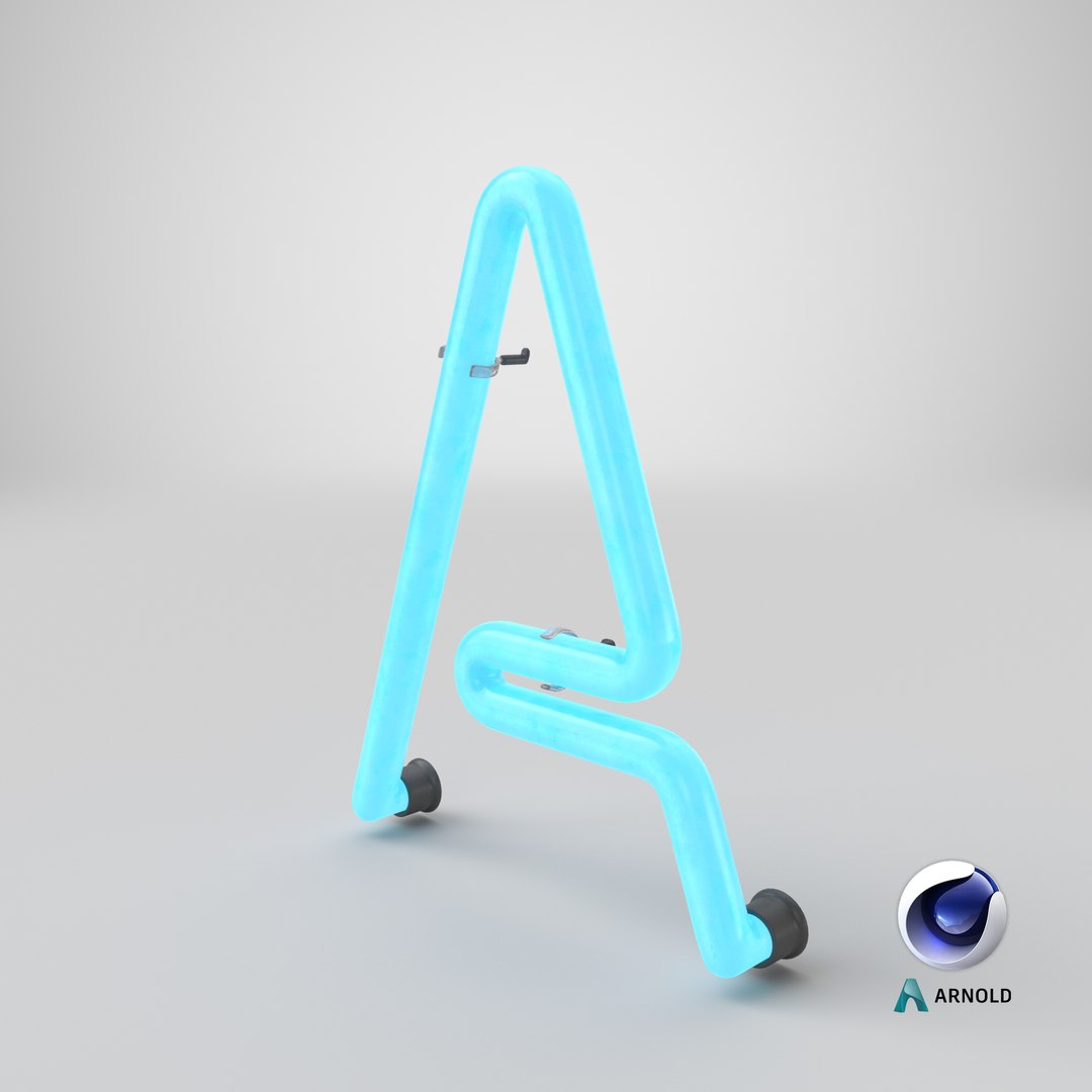 3D neon letter light - TurboSquid 1626036