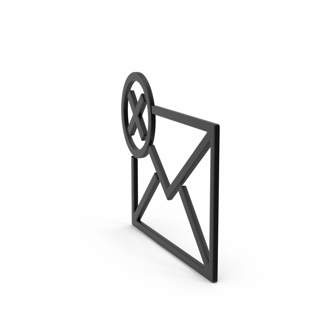 3D Rejected Message Mail Symbol - TurboSquid 2113737