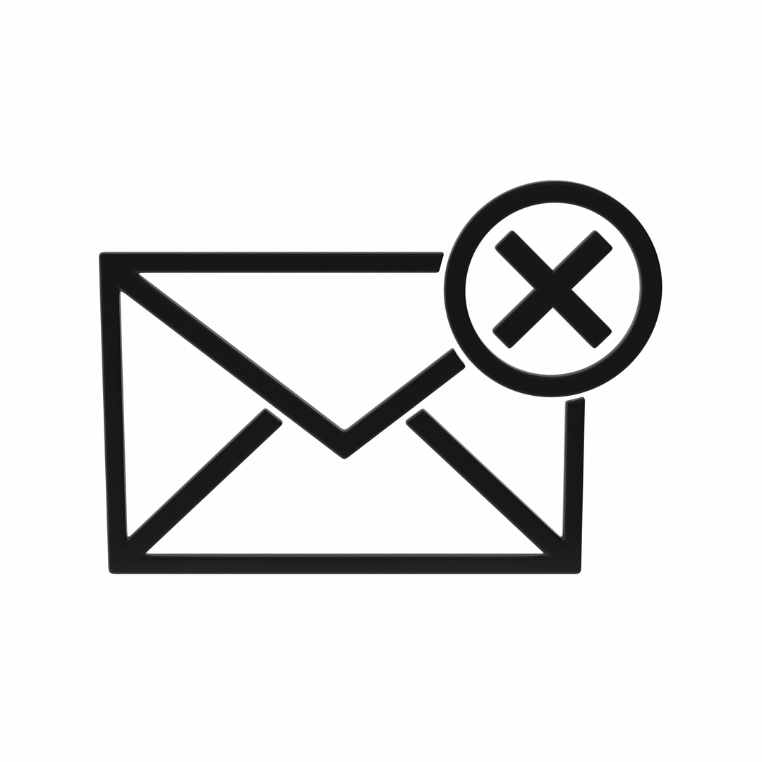 3D Rejected Message Mail Symbol - TurboSquid 2113737