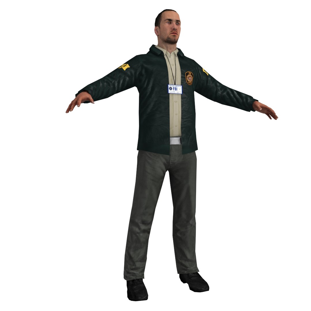 3d Model Rigged Fbi Agent