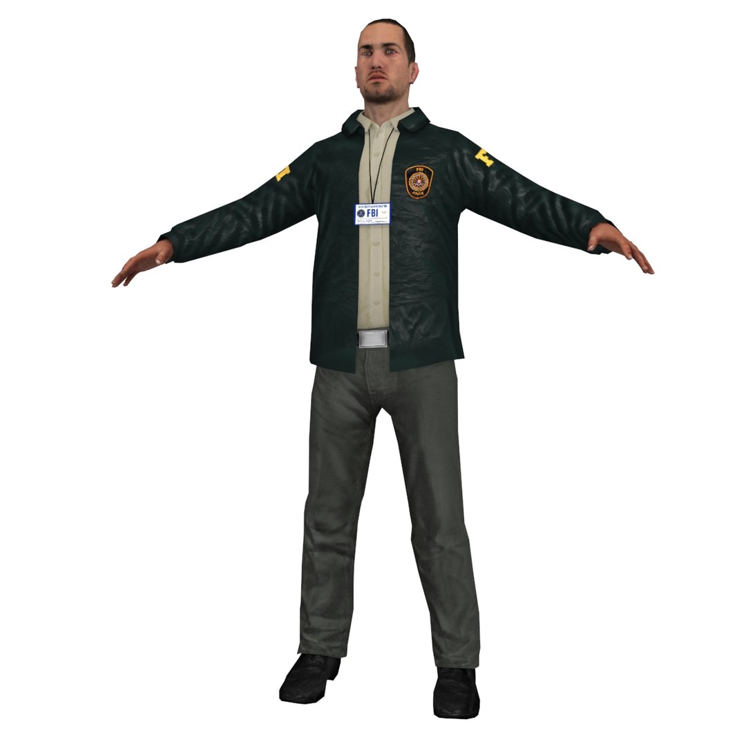 3d Model Rigged Fbi Agent