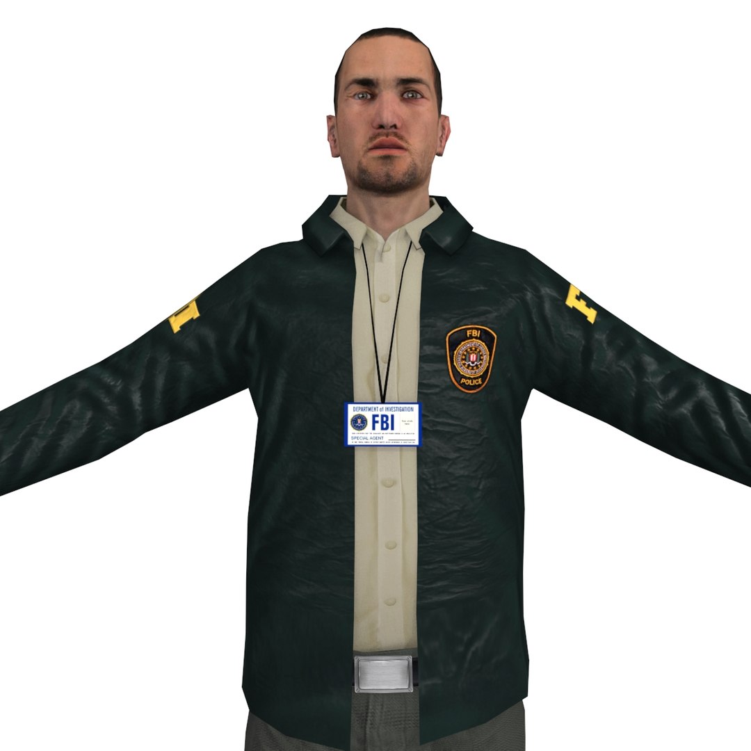 3d Model Rigged Fbi Agent