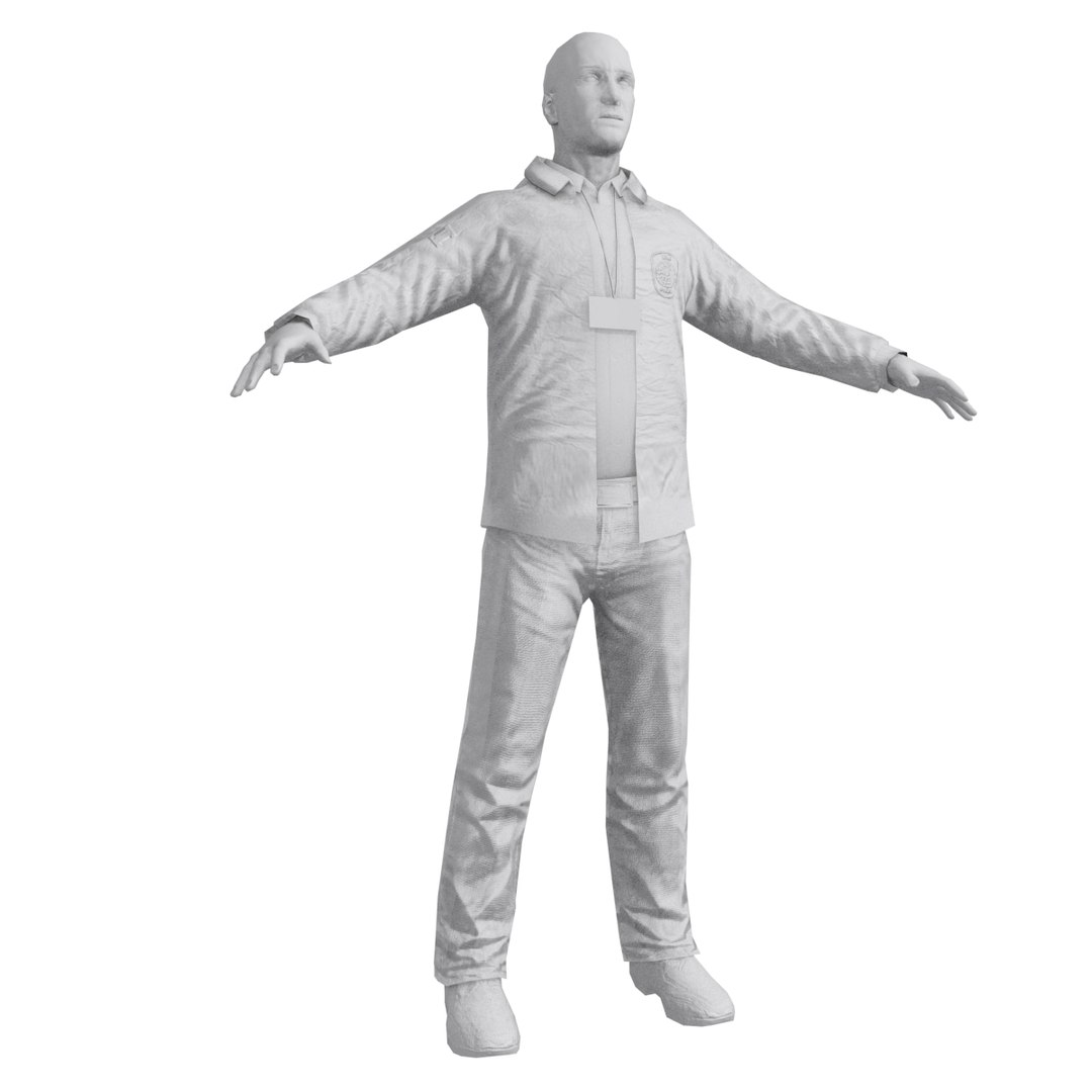 3d Model Rigged Fbi Agent