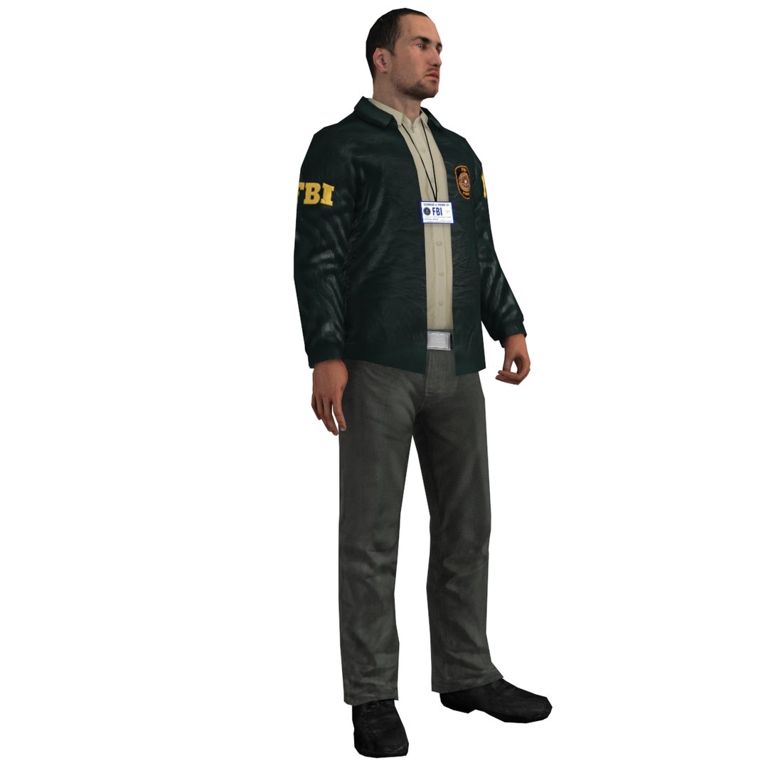 3d Model Rigged Fbi Agent