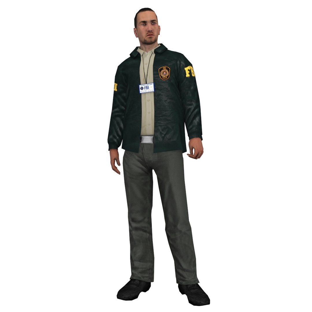 3d Model Rigged Fbi Agent