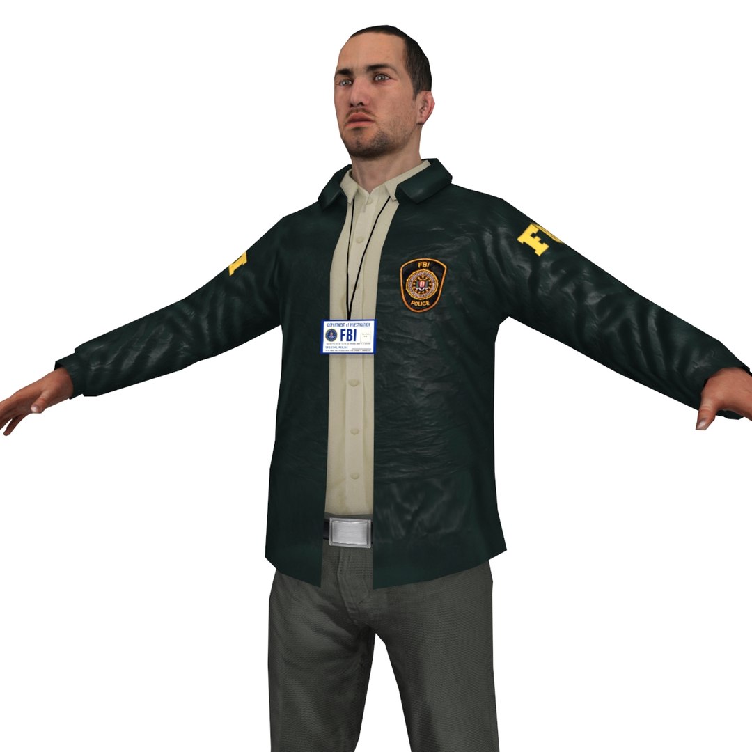 3d Model Rigged Fbi Agent