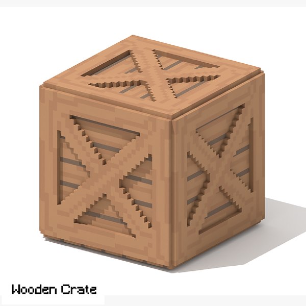 modelo 3d Voxel Wooden Crate 3 - TurboSquid 2079859