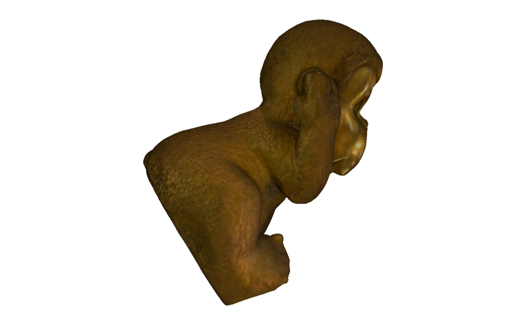 3D Metal Monkey - TurboSquid 1622477