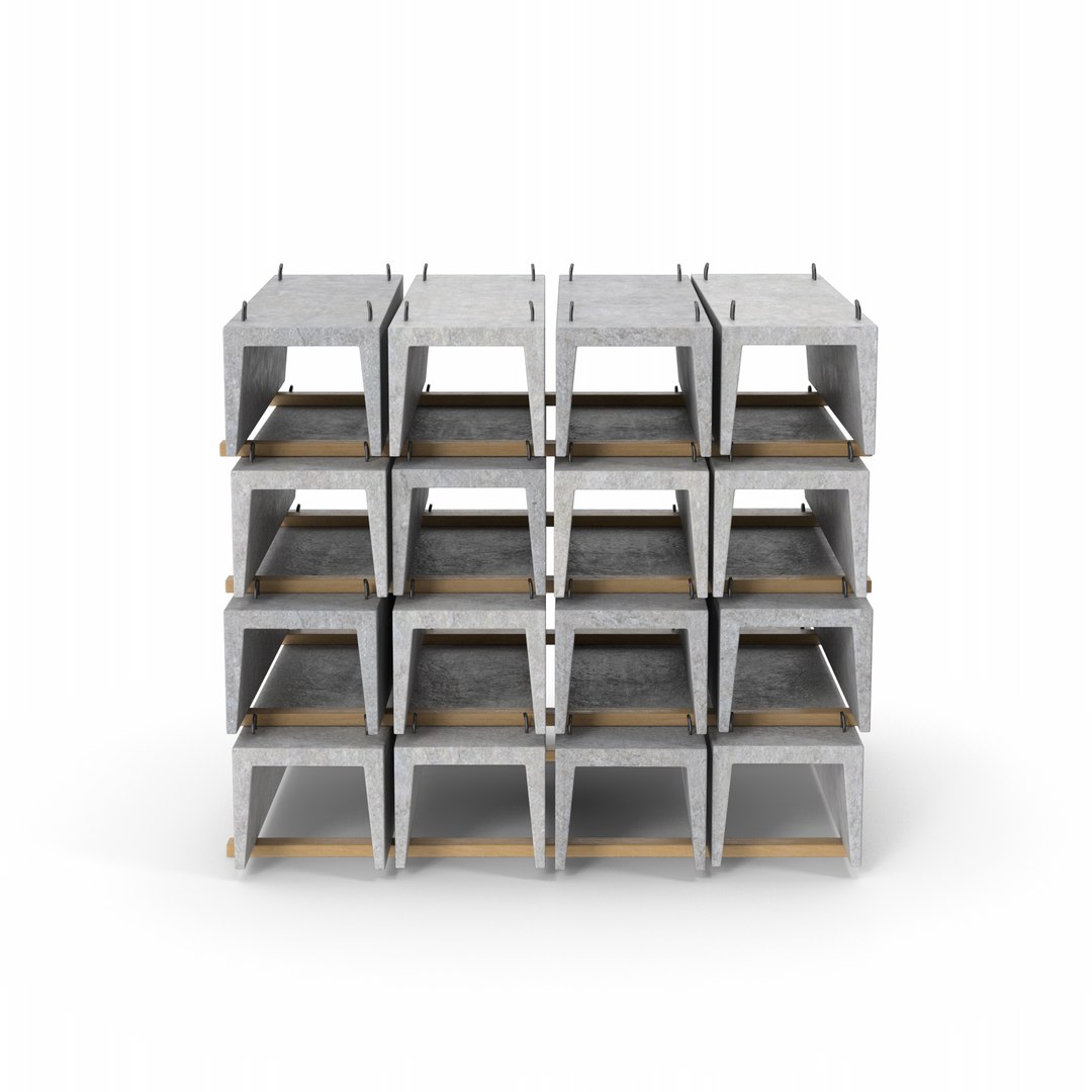 Concrete Trench On Wood Planks 3D - TurboSquid 2142088