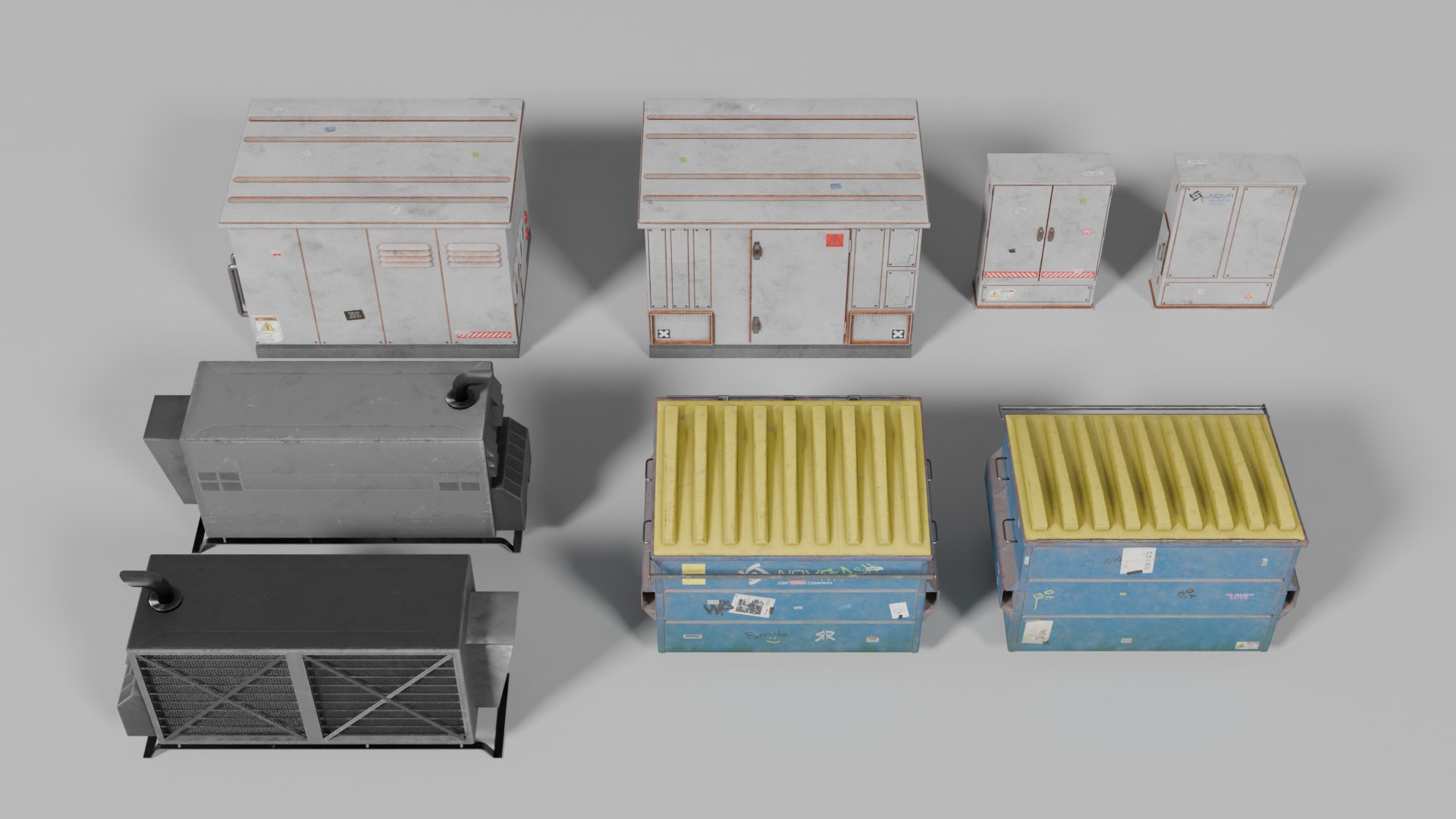 3D Model Mega Street Assets Pack - TurboSquid 2421525