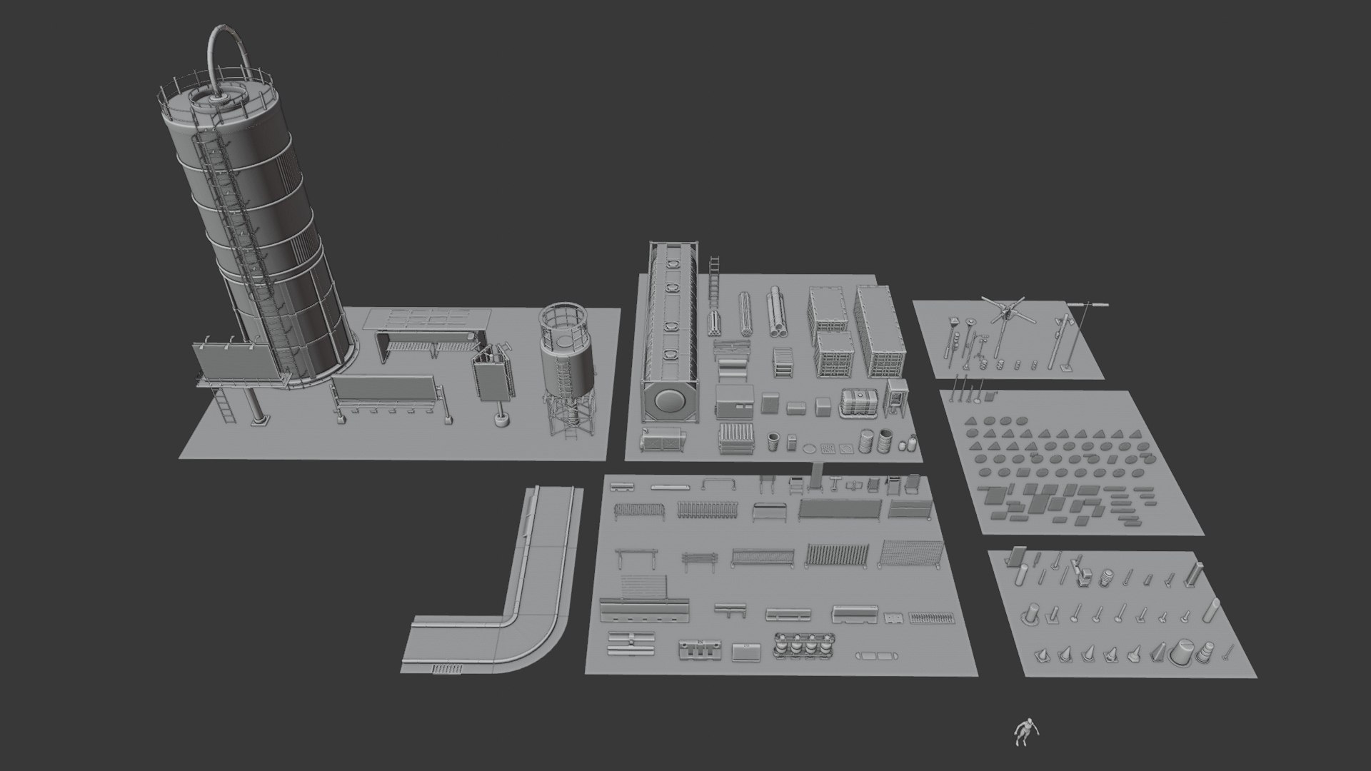 3D Model Mega Street Assets Pack - TurboSquid 2421525