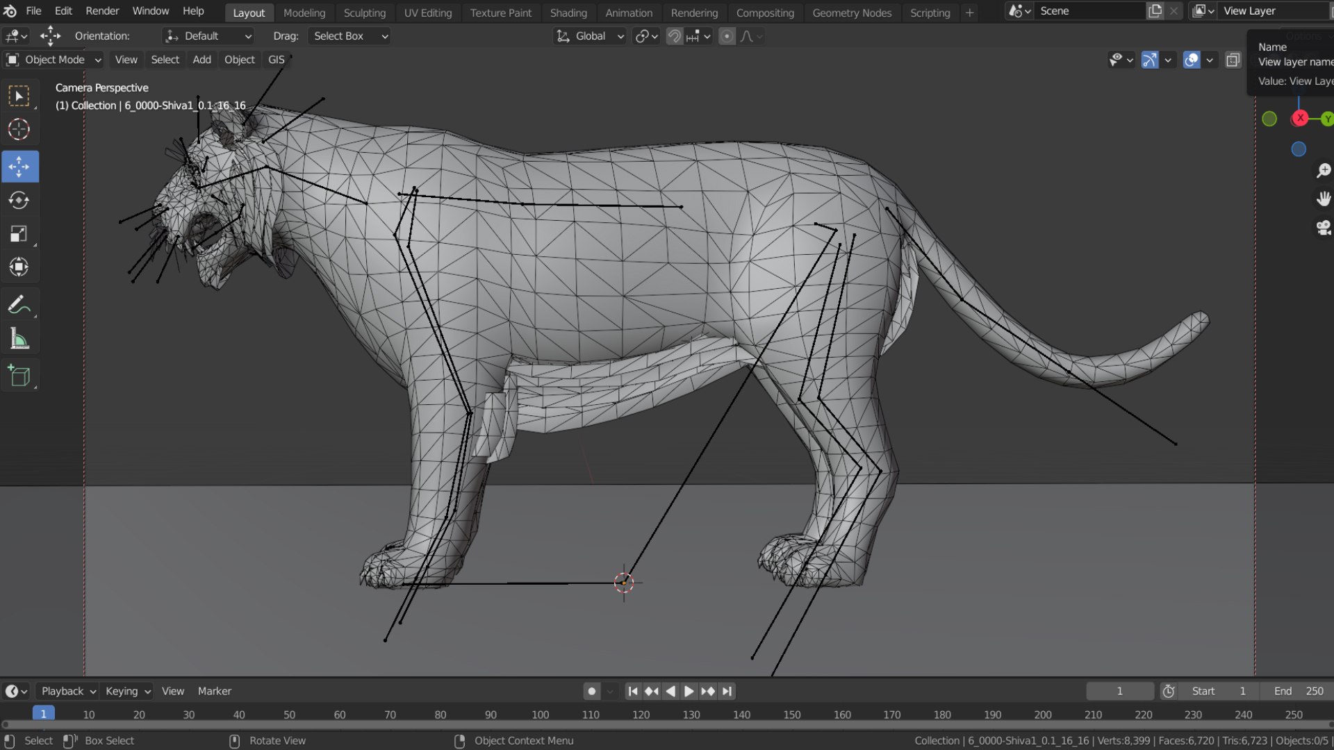 3D Model Tiger Fur Rigged - TurboSquid 2149046