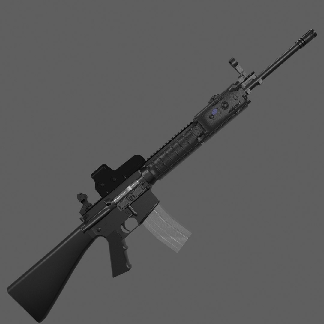 3d M16a4 Sights Fold Model