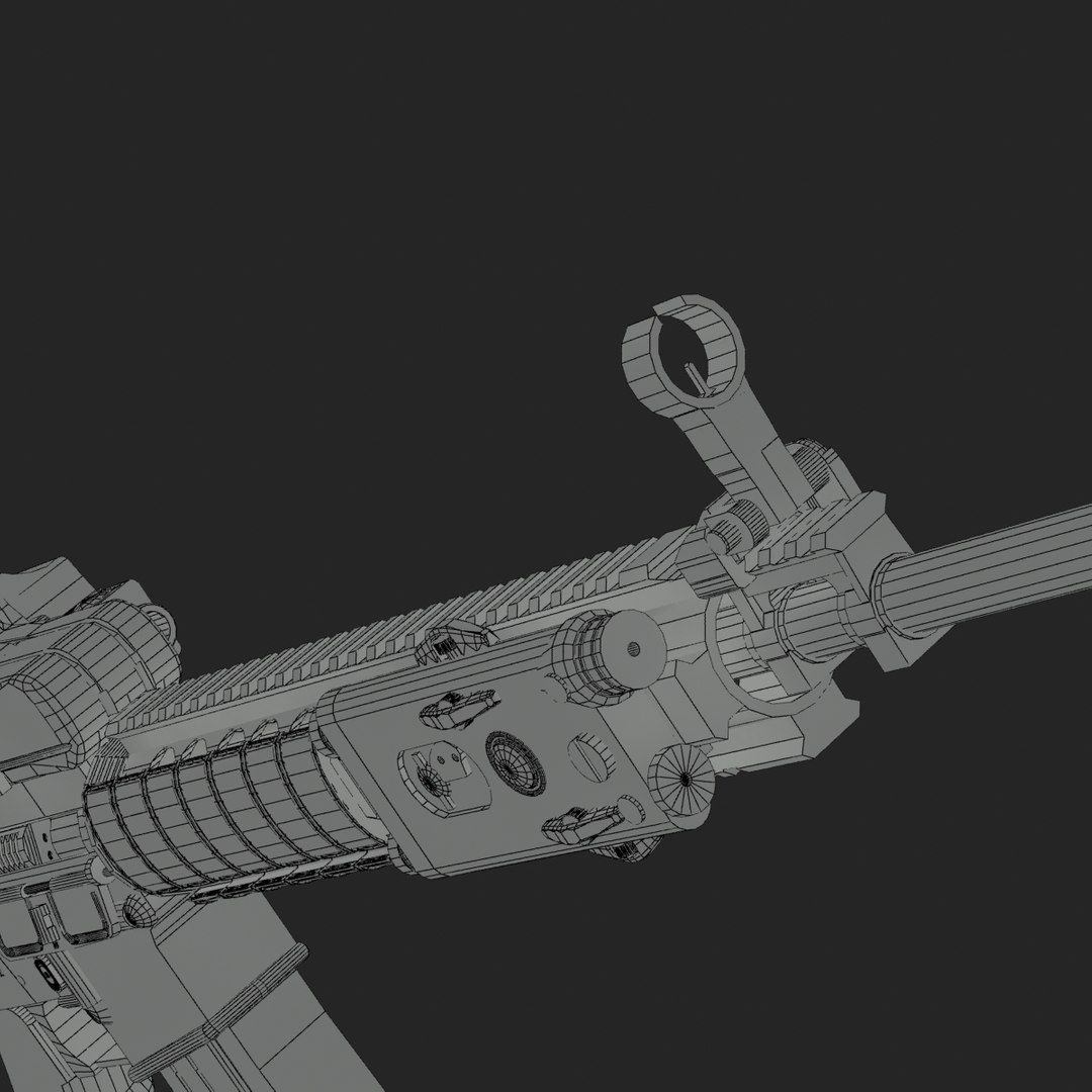 3d M16a4 Sights Fold Model