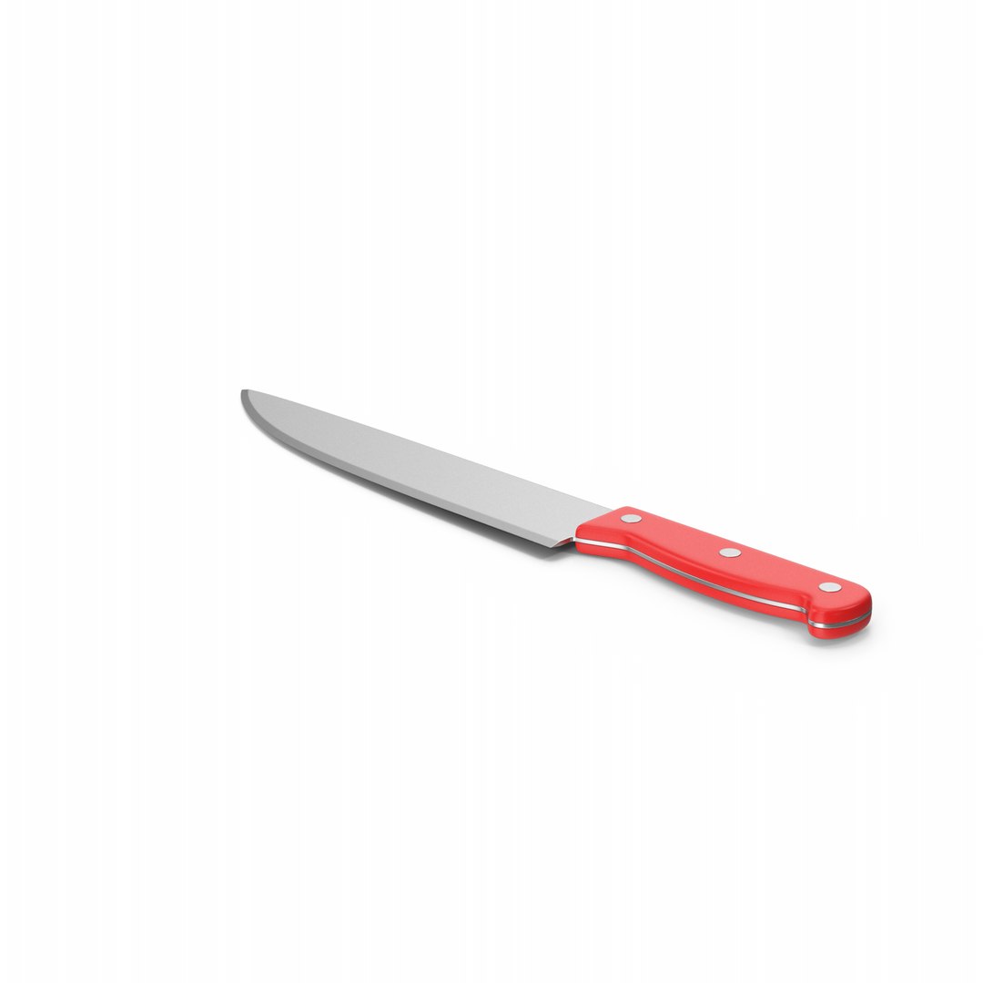Red Kitchen Knife 3D Model - TurboSquid 1888354