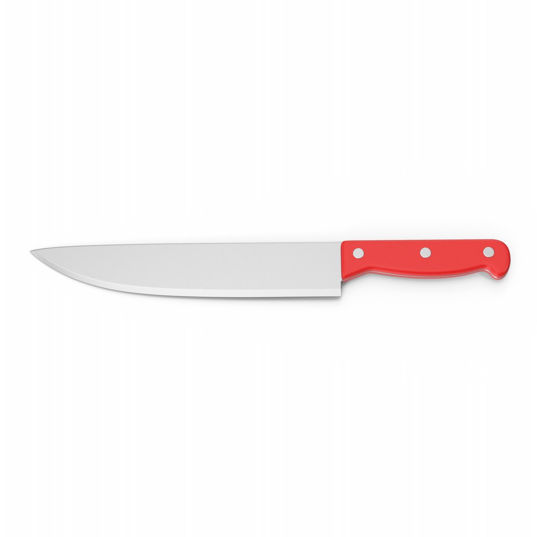 Red Kitchen Knife 3D Model - TurboSquid 1888354