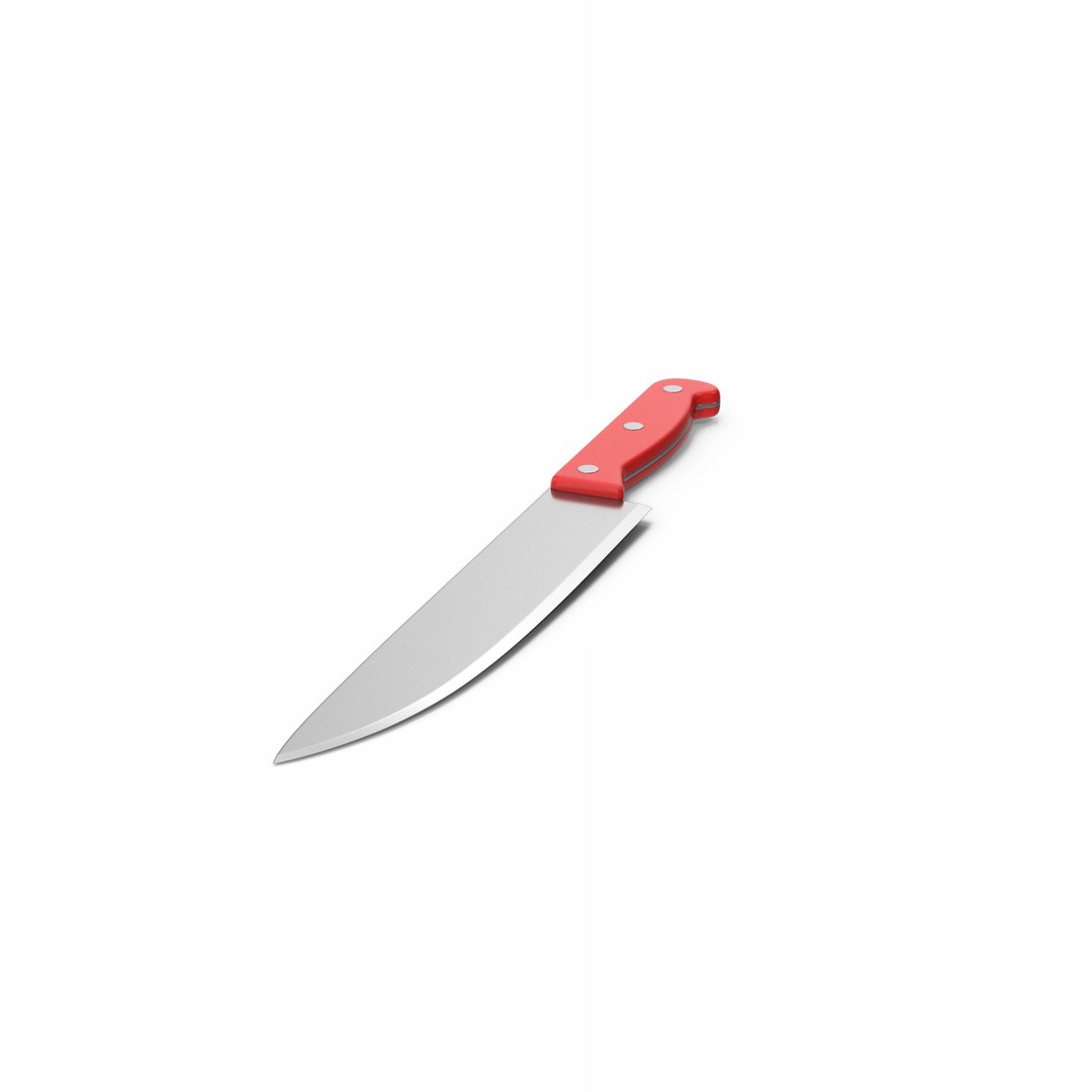 Red Kitchen Knife 3D Model - TurboSquid 1888354
