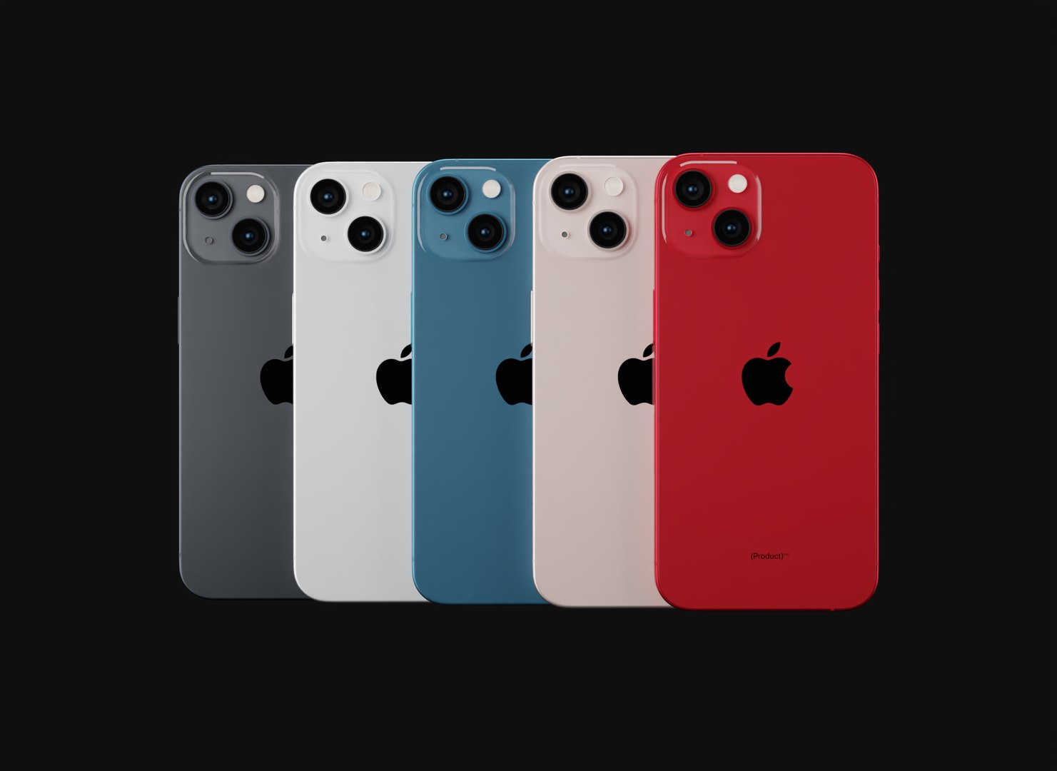 Apple IPhone 13 In All Official Colors Model - TurboSquid 1788642