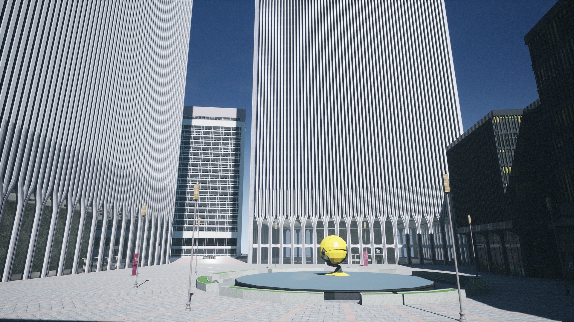 World Trade Center Twin Tower Complex 3D Model - TurboSquid 2241103