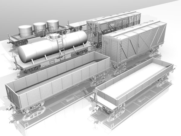 pack freightcars 3d model